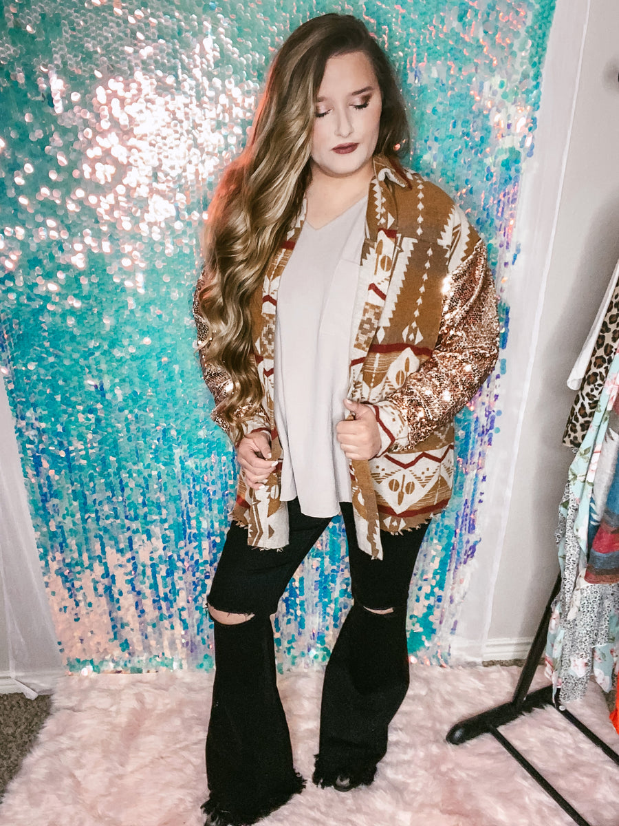 STRUCK GOLD BUTTON UP – Love, Sassy Boutique